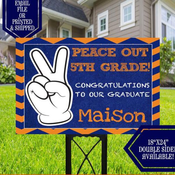 5th Grade Graduation Yard Sign - Etsy