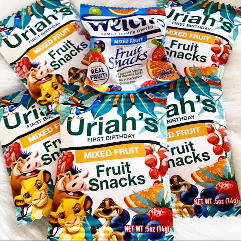 Lion King Fruit Snacks Fruit Snacks Lion King Party Lion Etsy