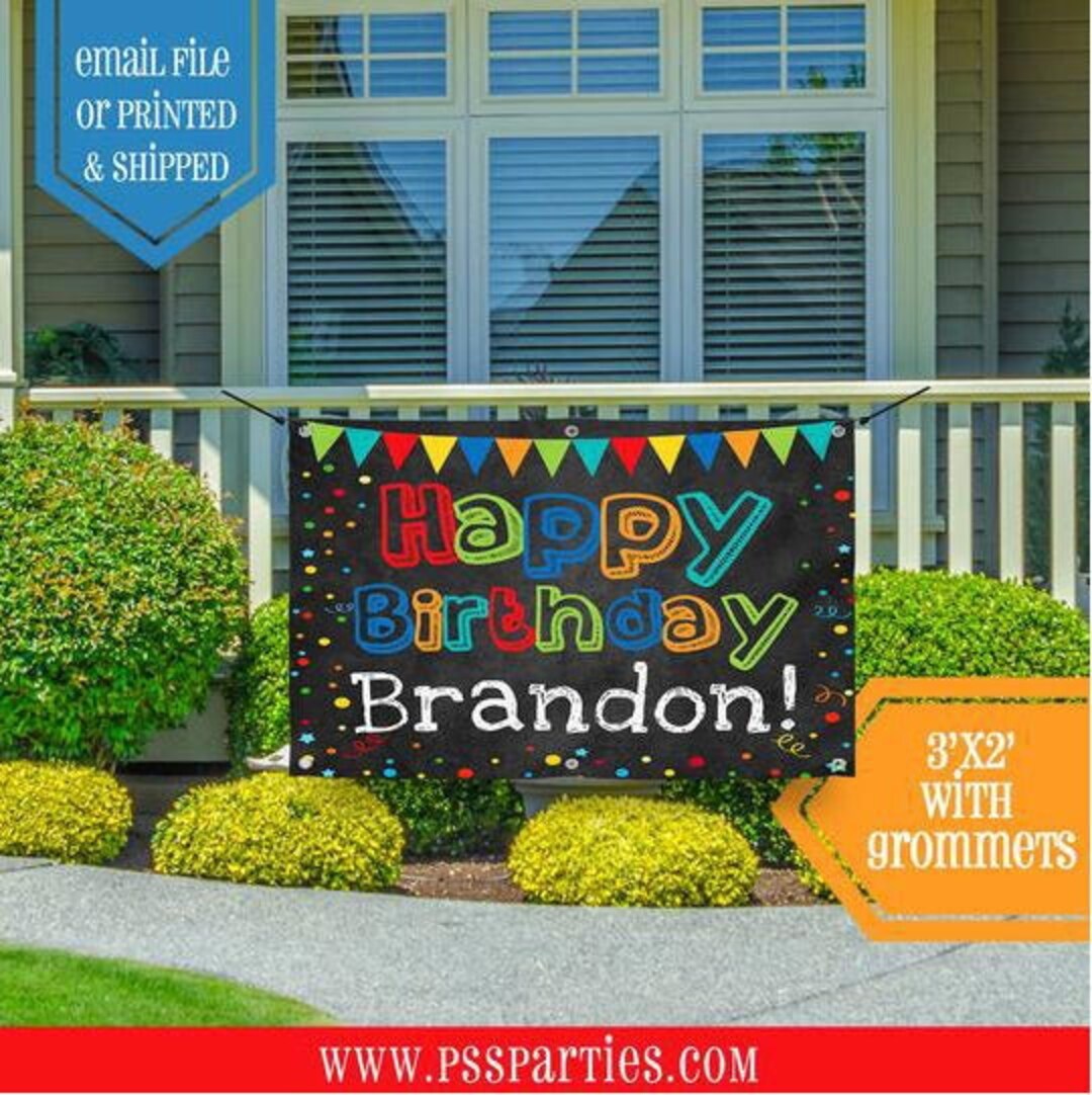 Happy Birthday Outdoor Sign - Birthday Sign - Birthday Party - Birthday ...