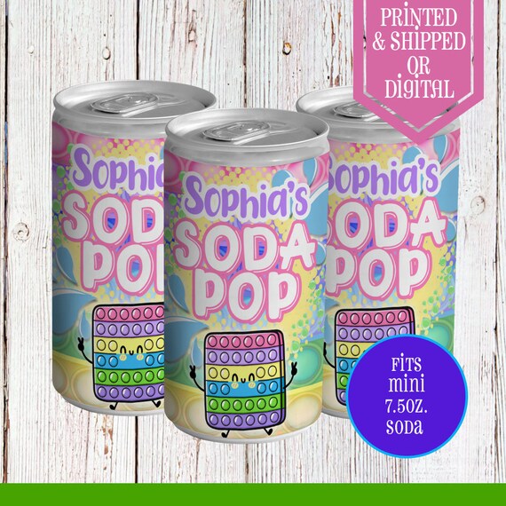 Pop It Soda Can Labels Soda Can Labels Soda Can Favors - Etsy India
