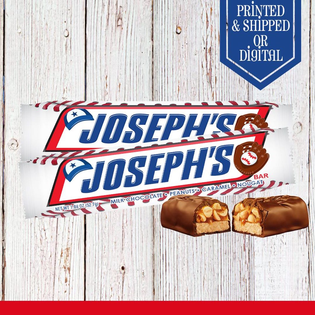 Baseball Chocolate Bar Candy Favor - Custom Candy Bar - Candy Bar ...