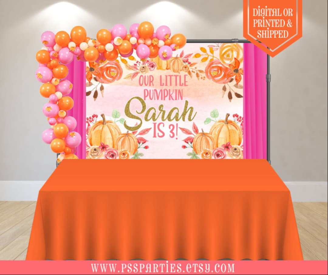 Our Little Pumpkin Backdrop - Lil Pumpkin - Pumpkin Party - Pumpkin ...