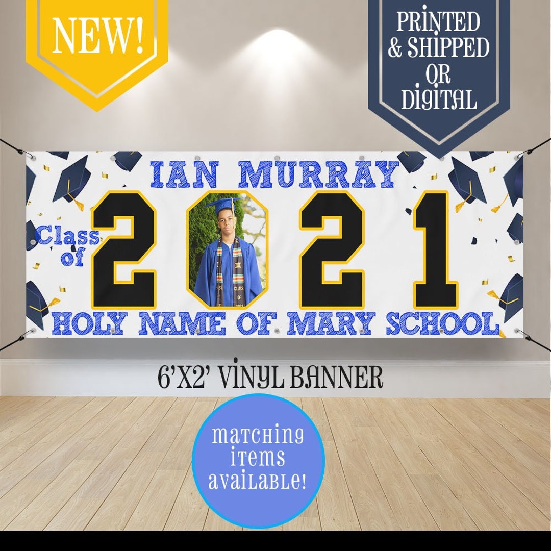 Graduation Photo Banner - Graduation Banner - Class of 2022 - Senior ...