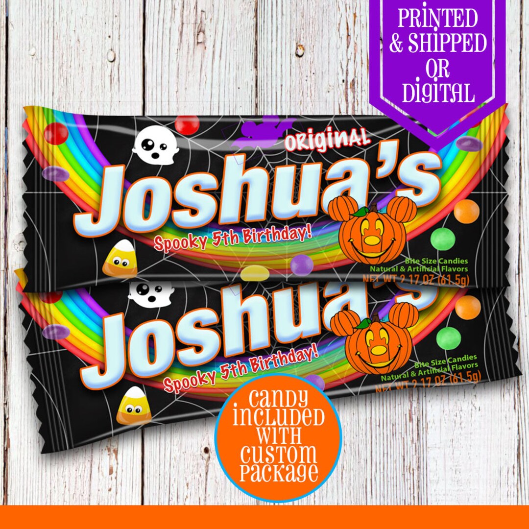 Mickey Mouse Halloween Rainbow Candies - Candy Labels - Mickey Mouse ...