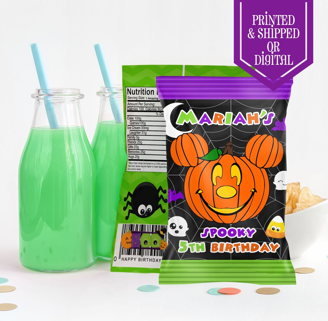 Mickey Mouse Halloween Chip Bags - Chip Bags - Mickey Halloween Party ...