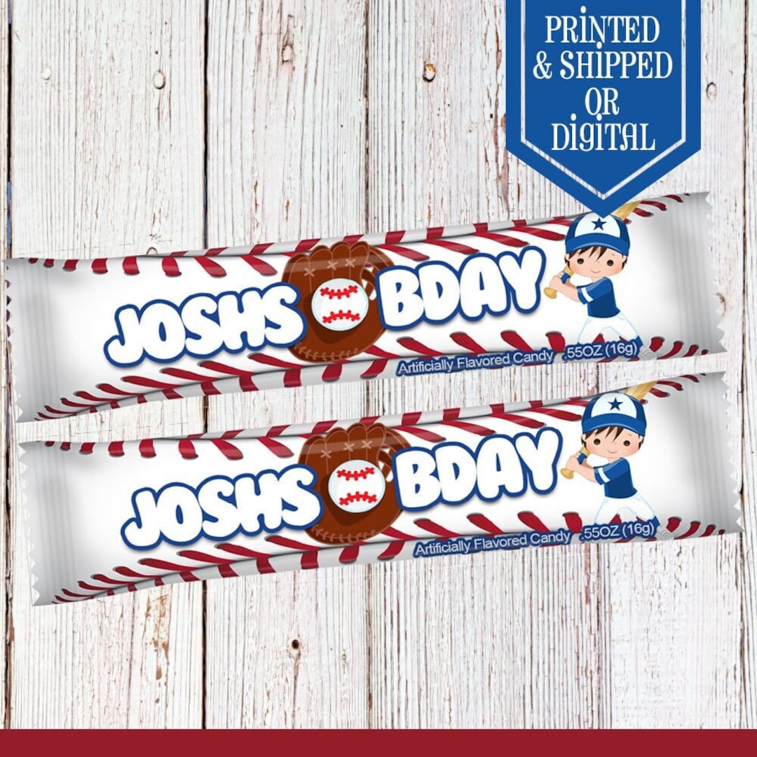 Baseball Boy Taffy Favors - Baseball Labels - Baseball Party - Baseball ...