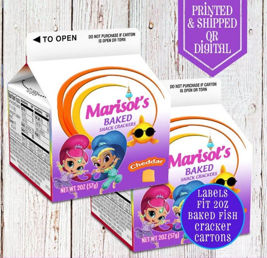 Shimmer and Shine Goldfish Crackers Carton Labels Chip Bag Goldfish ...