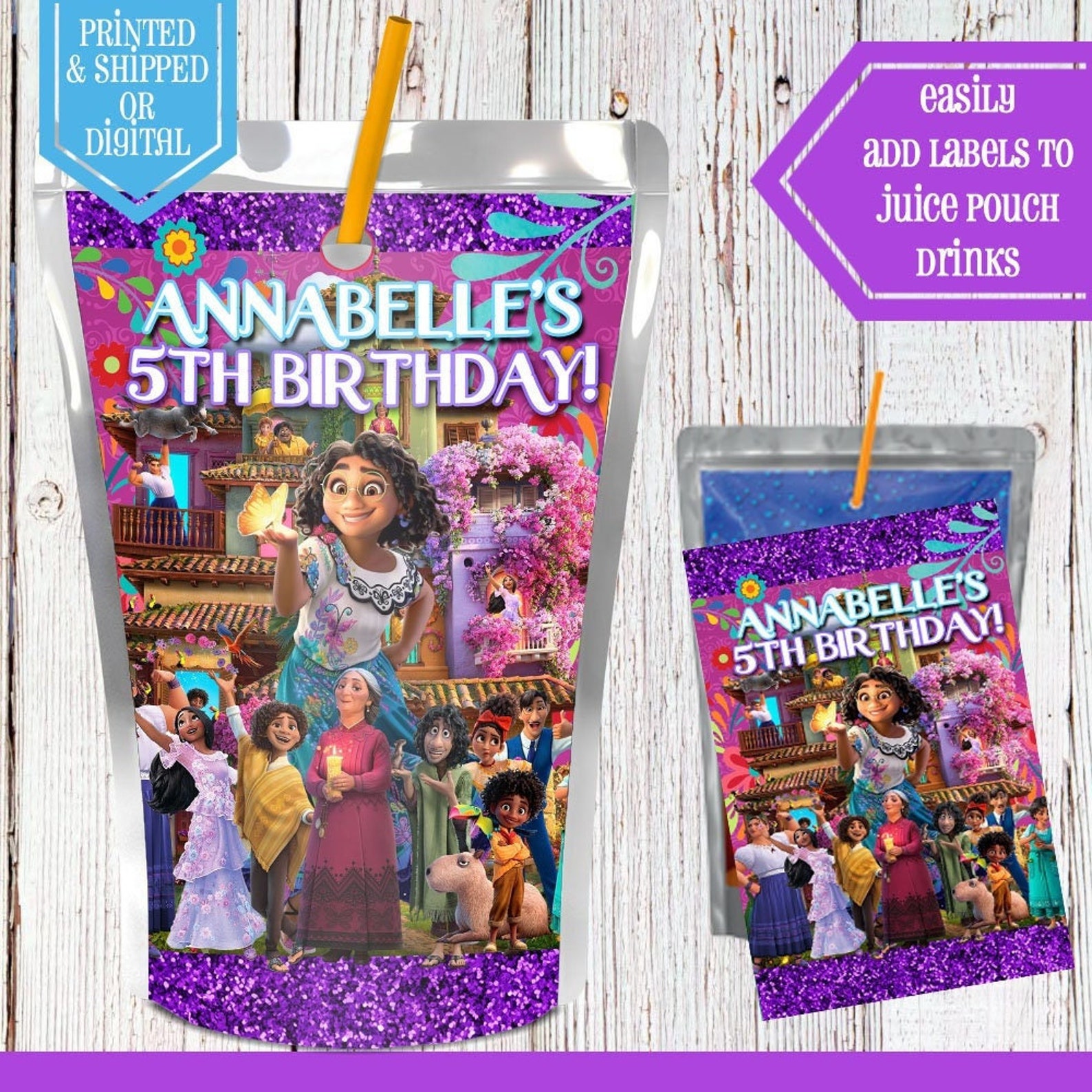 Encanto Juice Pouch Labels Juice Labels Encanto Party - Etsy