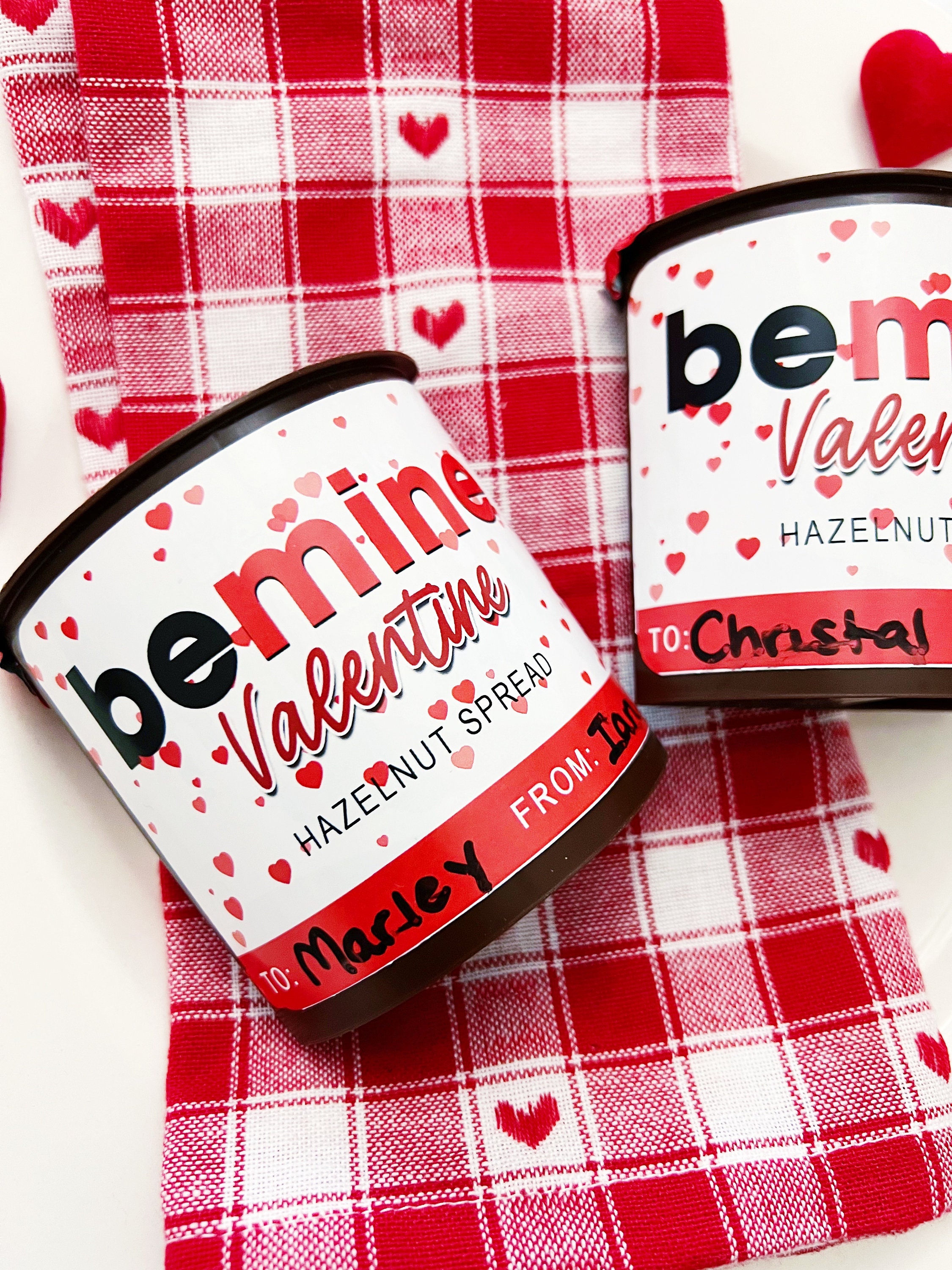 Nutella Valentine Labels Kids Valentine Valentines Day - Etsy