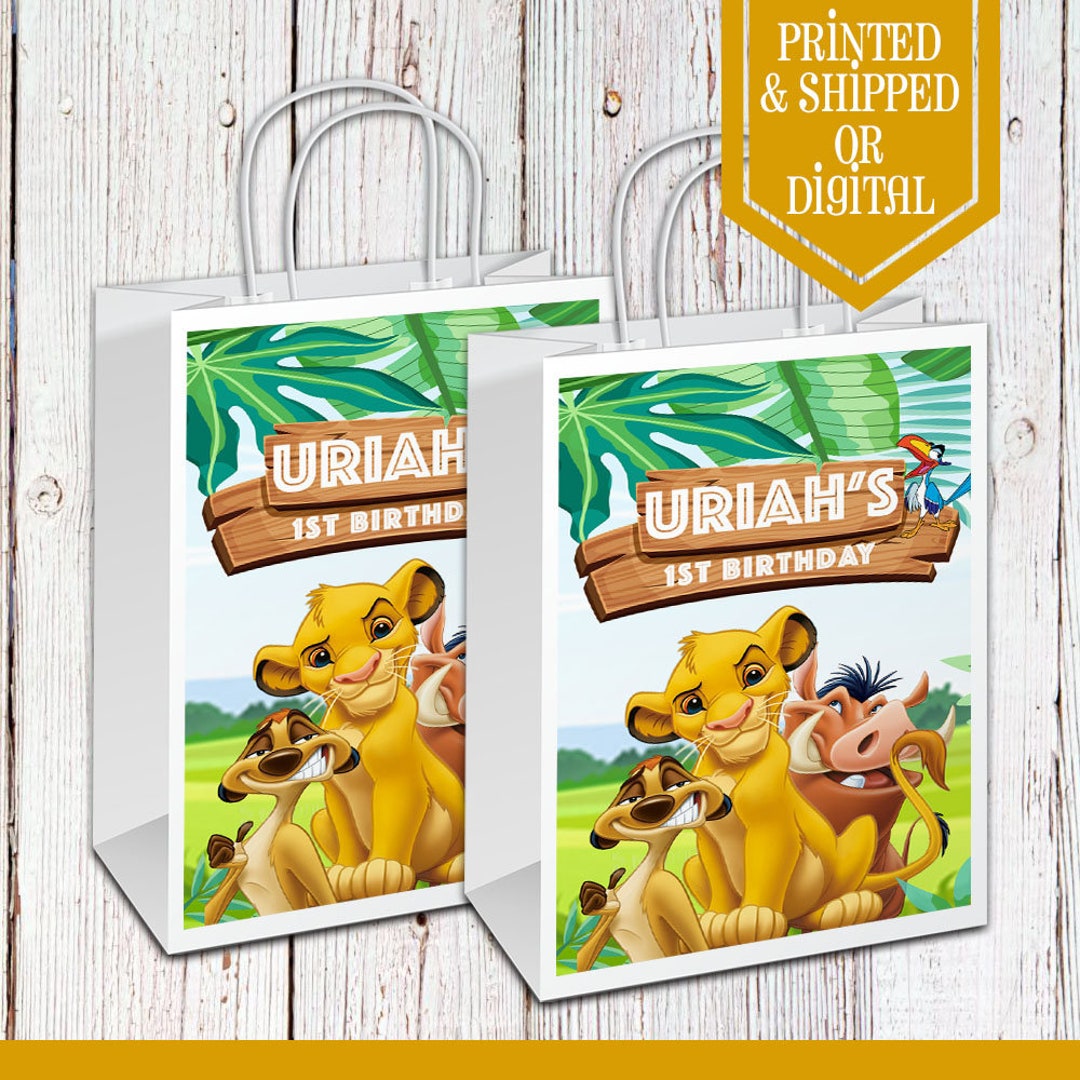 Lion King Party Bags - Gift Bags - Lion King Party - Simba - Lion King ...