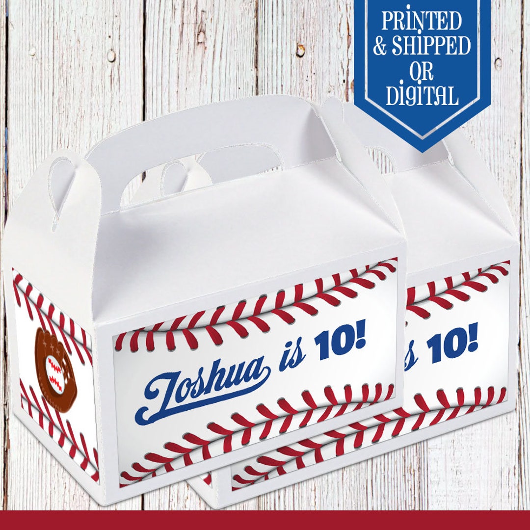 Baseball Favor Box - Gable Box - Baseball Party - Baseball Birthday ...