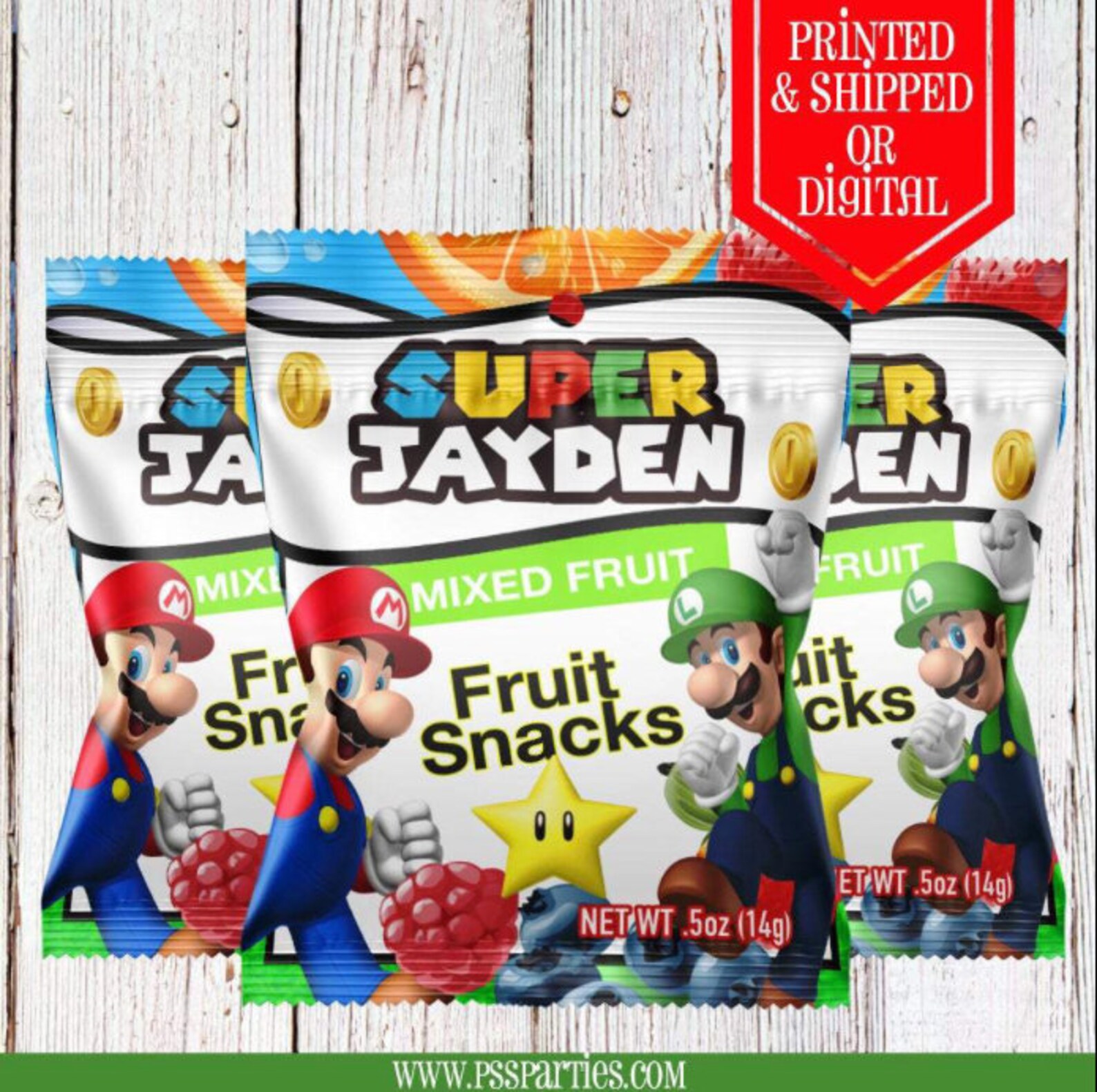 Super Mario Fruit Snacks Fruit Snacks Super Mario Party - Etsy
