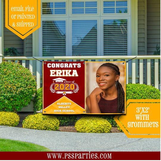Señal exterior de graduación senior Graduación de secundaria Graduado ...