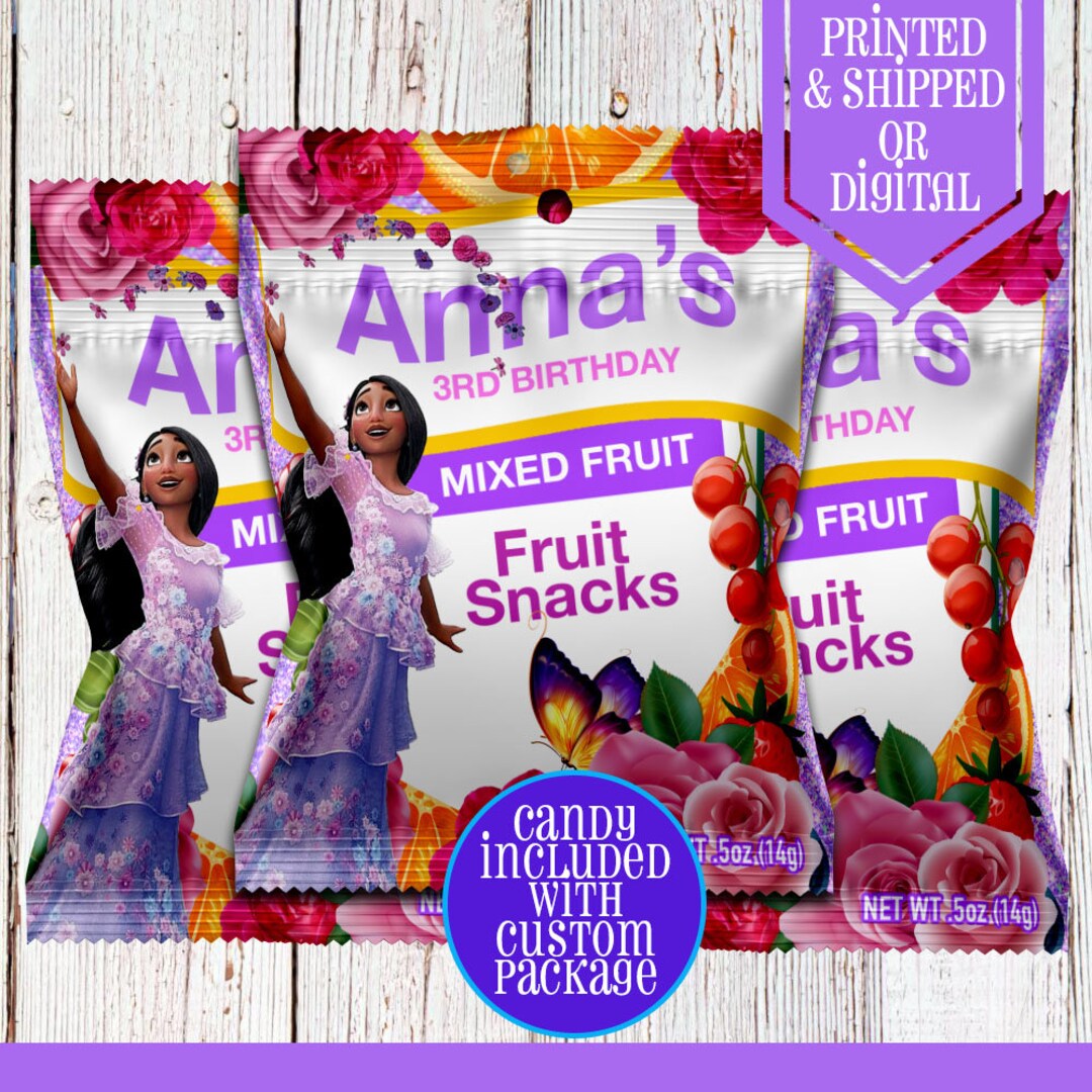 Encanto Isabela Fruit Snacks - Fruit Snacks - Encanto Party - Encanto ...