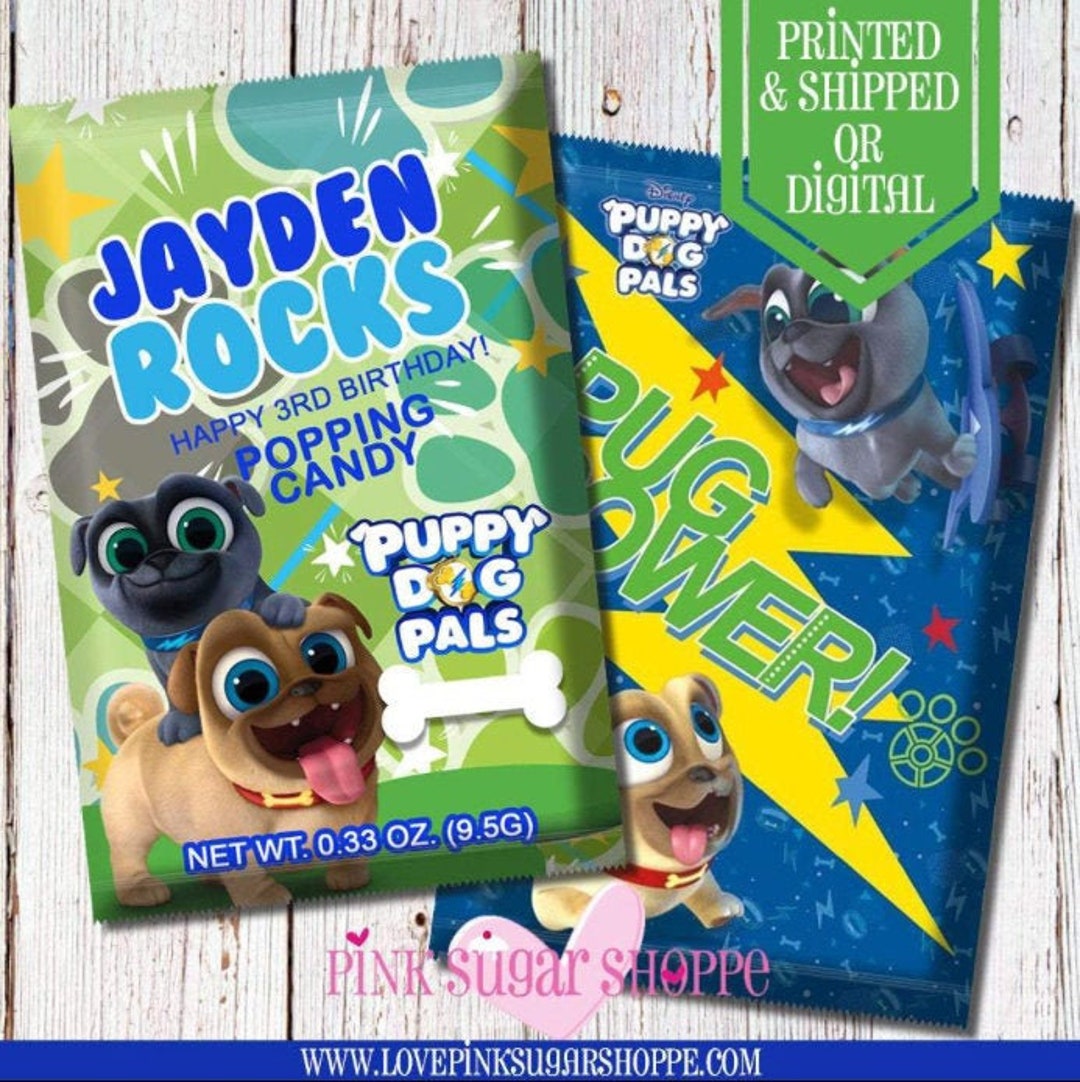 Puppy Dog Pals Popping Candy Candy Labels Puppy Dog Pals - Etsy