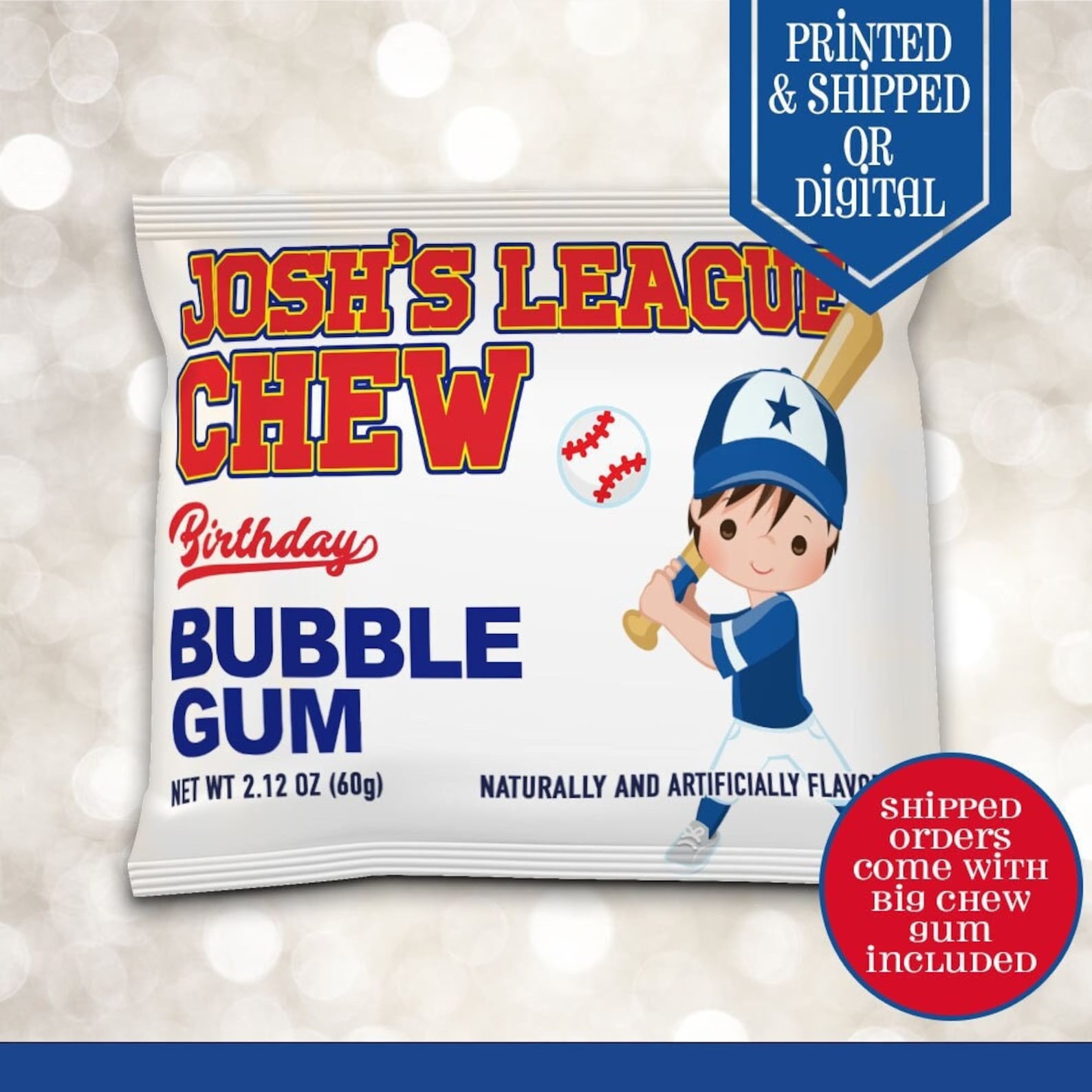 Baseball Chewing Gum Baseball Baseball Party Baseball - Etsy