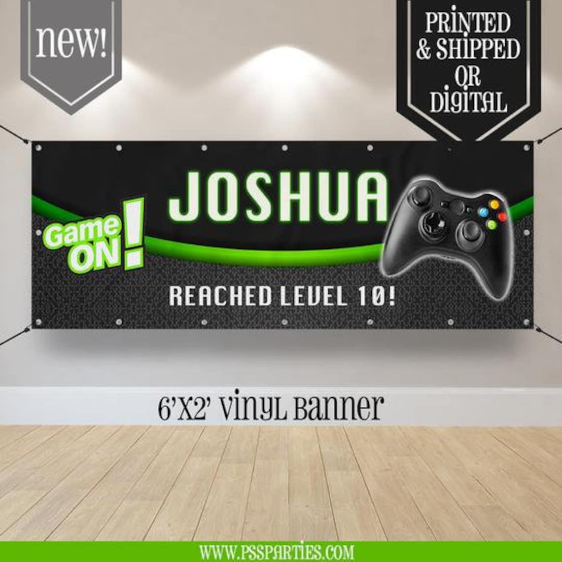 Game on Birthday Banner Birthday Banner Game on Video - Etsy