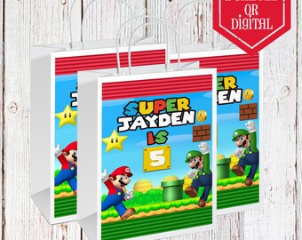 Super Mario Party Favor Bags - Etsy