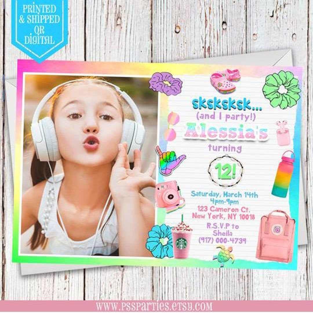 VSCO Girl Photo Invite - Custom Invitation - Vsco - Vsco Party - Vsco ...