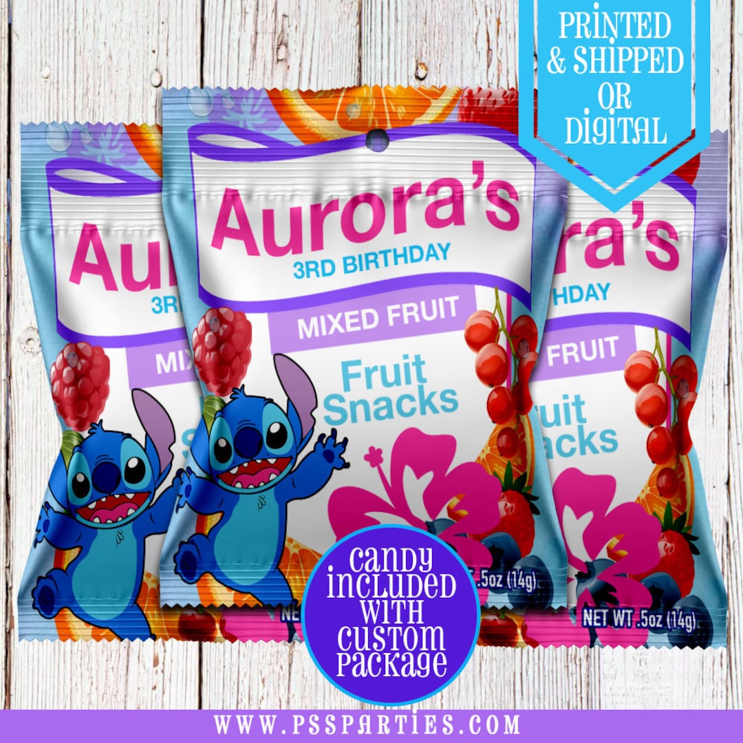 Stitch Fruit Snacks - Fruit Snacks - Stitch Party - Stitch Birthday ...