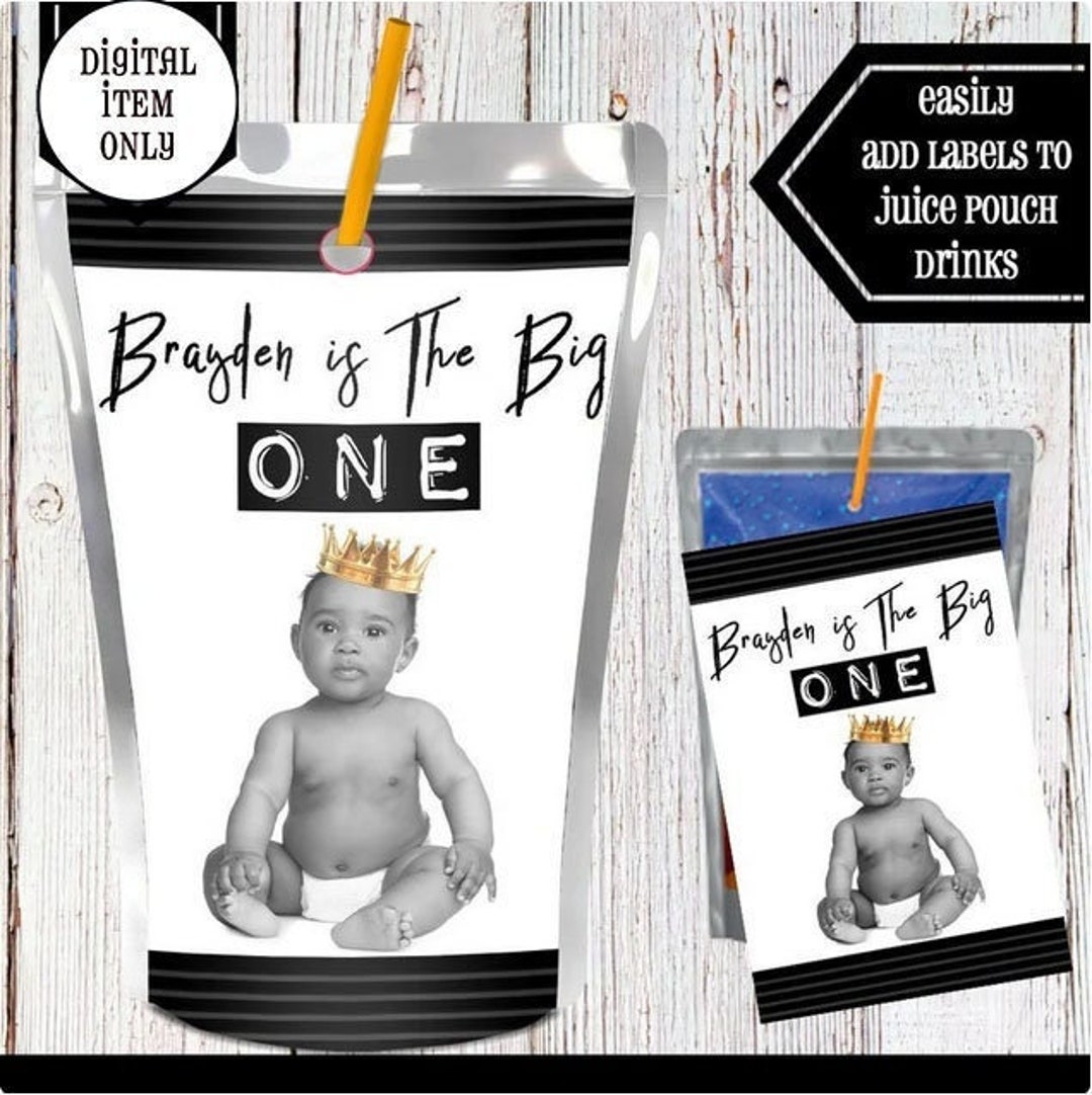 The Big ONE Juice Pouch Labels - Juice Label - Notorious Party ...