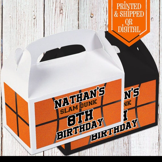 Basketball Favor Box Gable Box Basketball Party | Etsy