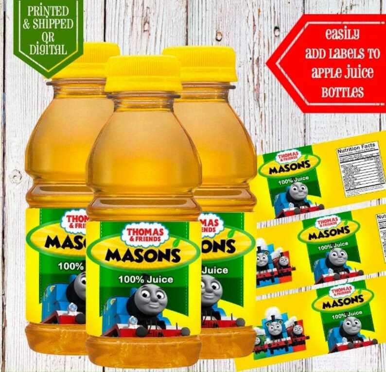 Thomas the Train Apple Juice Labels Juice Labels Thomas | Etsy