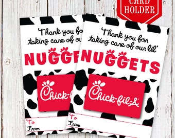Teacher Appreciation Chick-fil-a Gift Card Holder - Etsy
