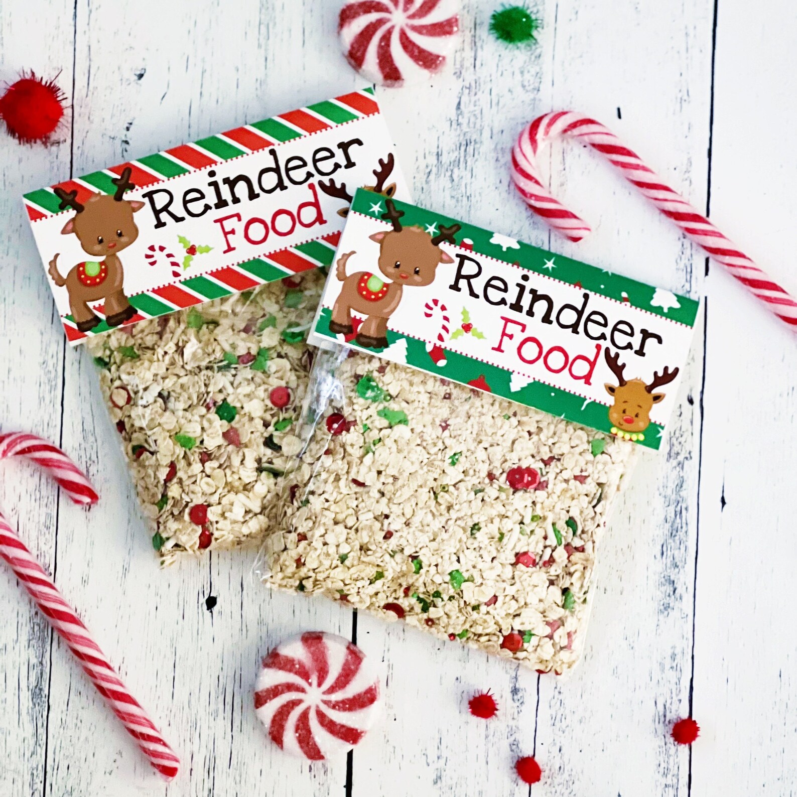REINDEER FOOD Bag Topper Christmas Favors Printable Bag - Etsy