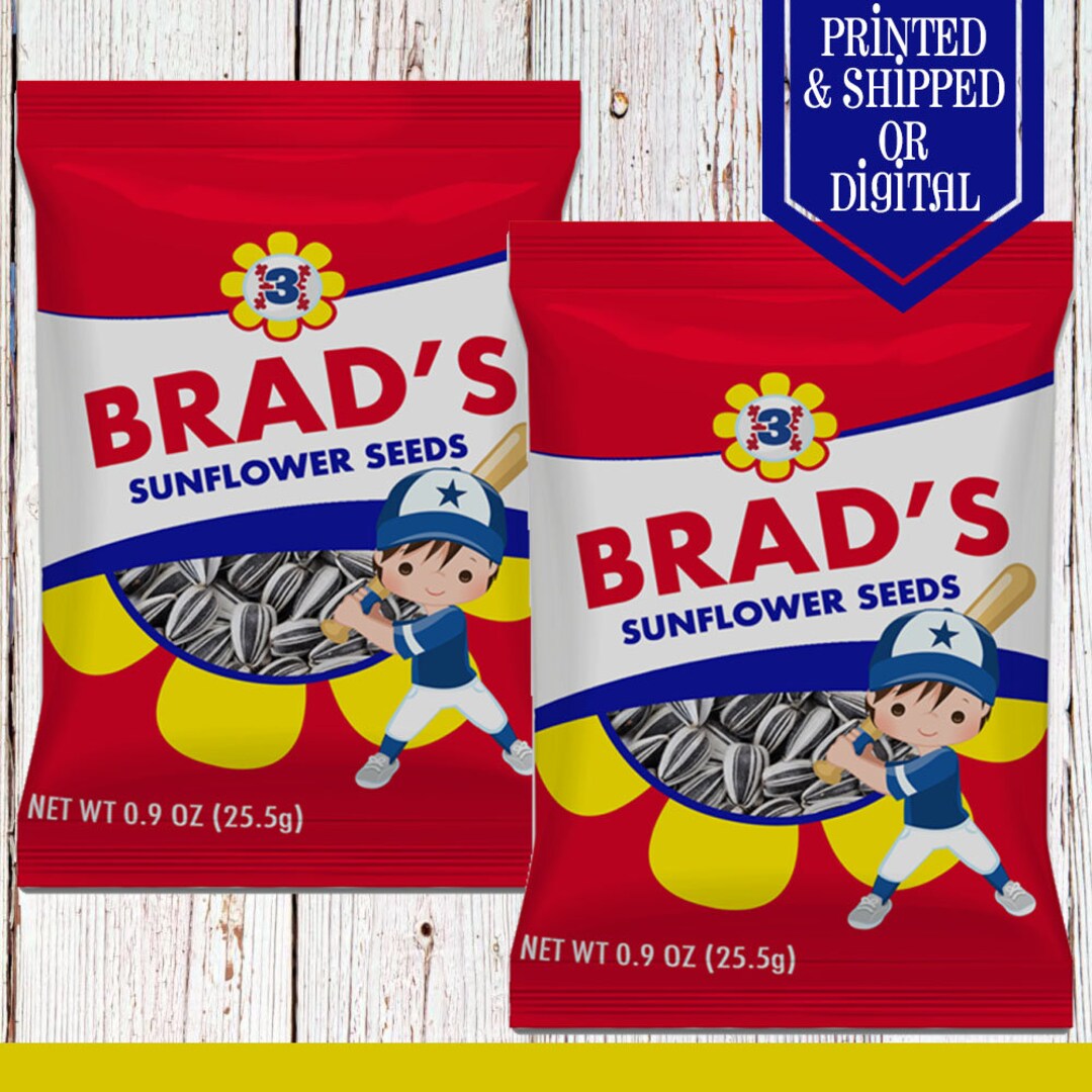 Baseball Boy Sunflower Seed Favors - Sports - Baseball Party - Baseball ...