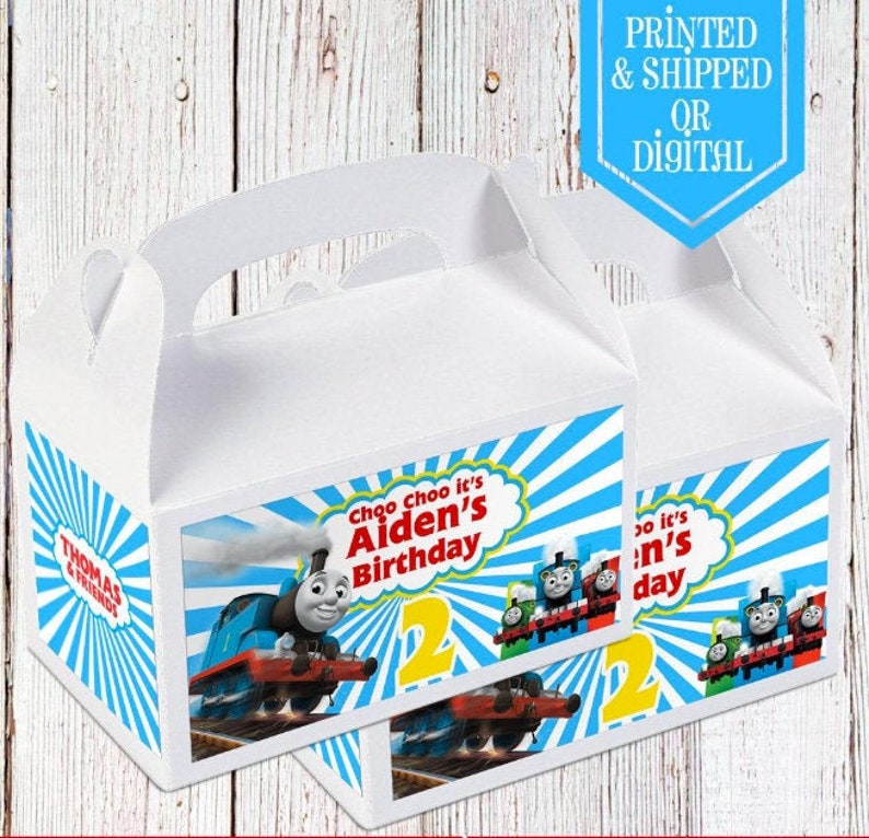 Thomas the Train Favor Box Gable Box Thomas the Train | Etsy