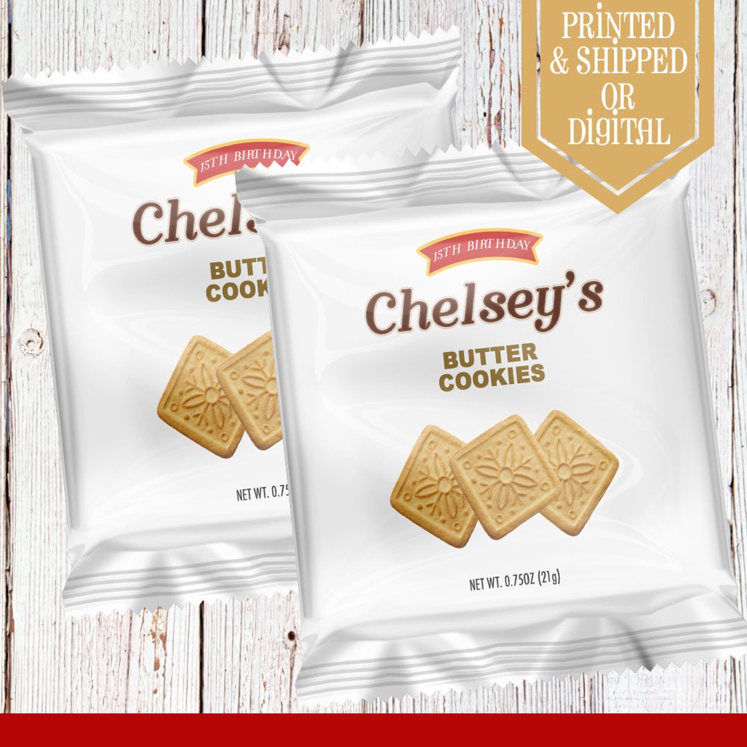 Butter Cookie Packs - Cookie Labels - Custom Cookie Packs - Custom ...