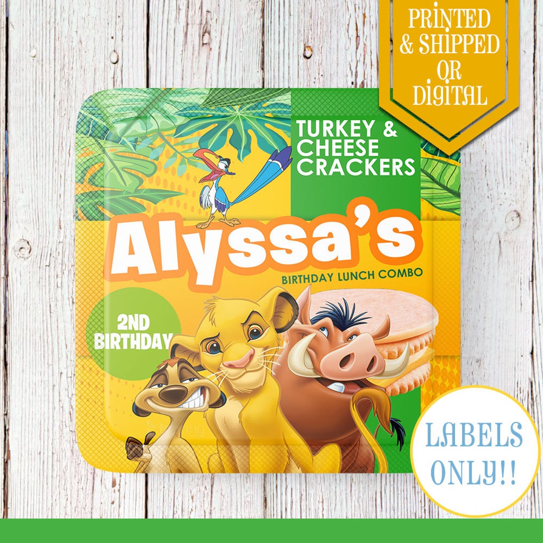 Lion King Lunch Combo Label - Custom Lunch Label - Lion King Party ...