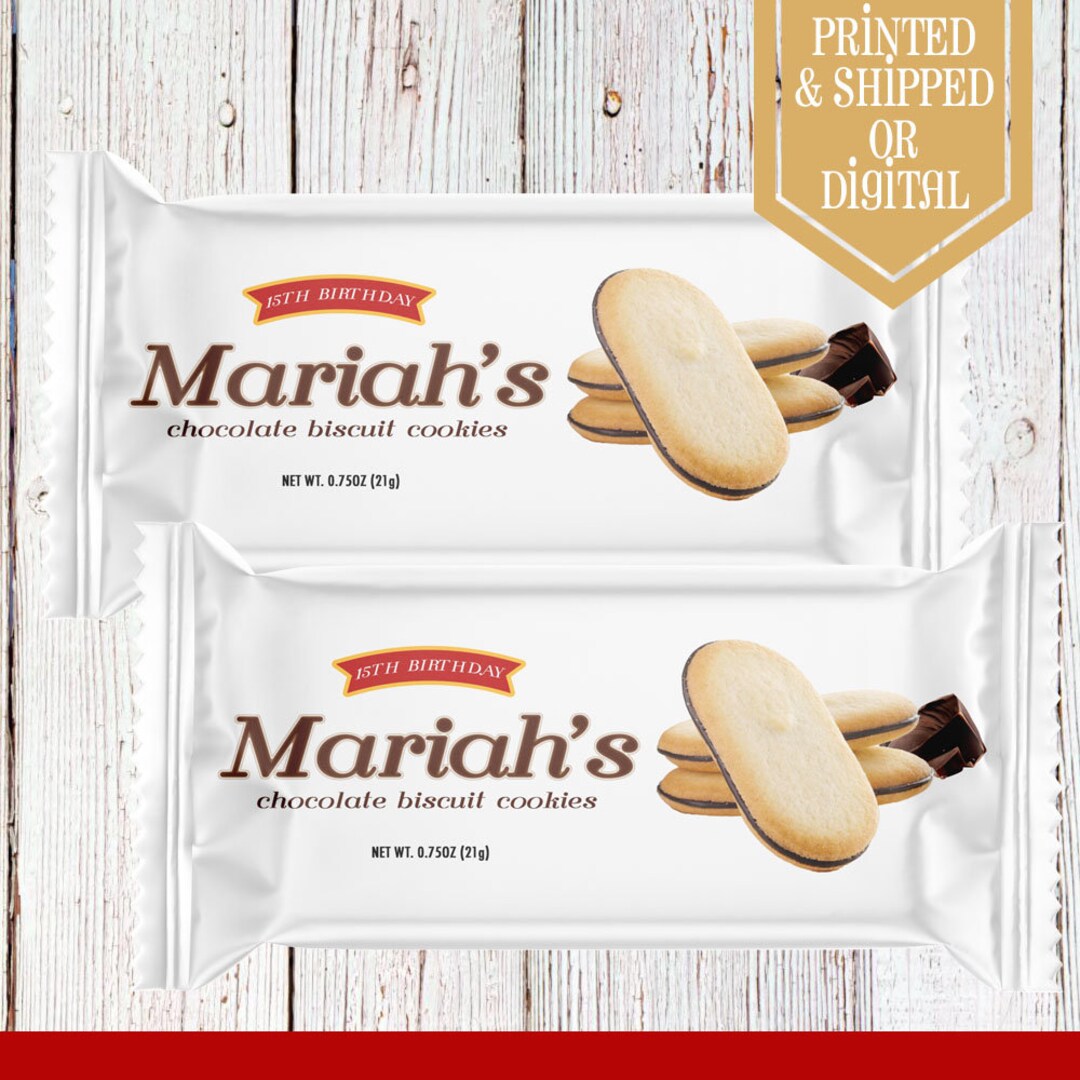 Biscuit Cookie Packs - Cookie Labels - Custom Cookie Packs - Custom ...