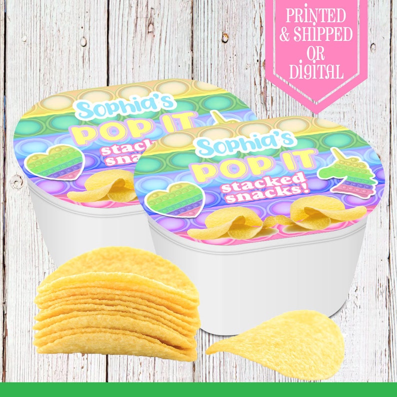 Pop It Party Chips Chip Bags Pop It Party Pop It - Etsy