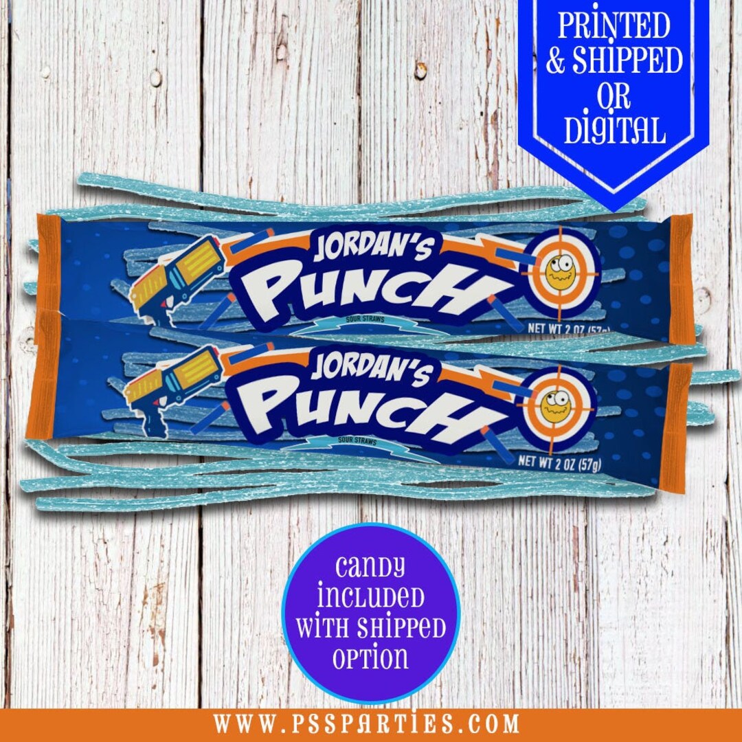 Dart Wars Sour Straws - Candy Labels - Dart Wars Party - Dart Wars ...