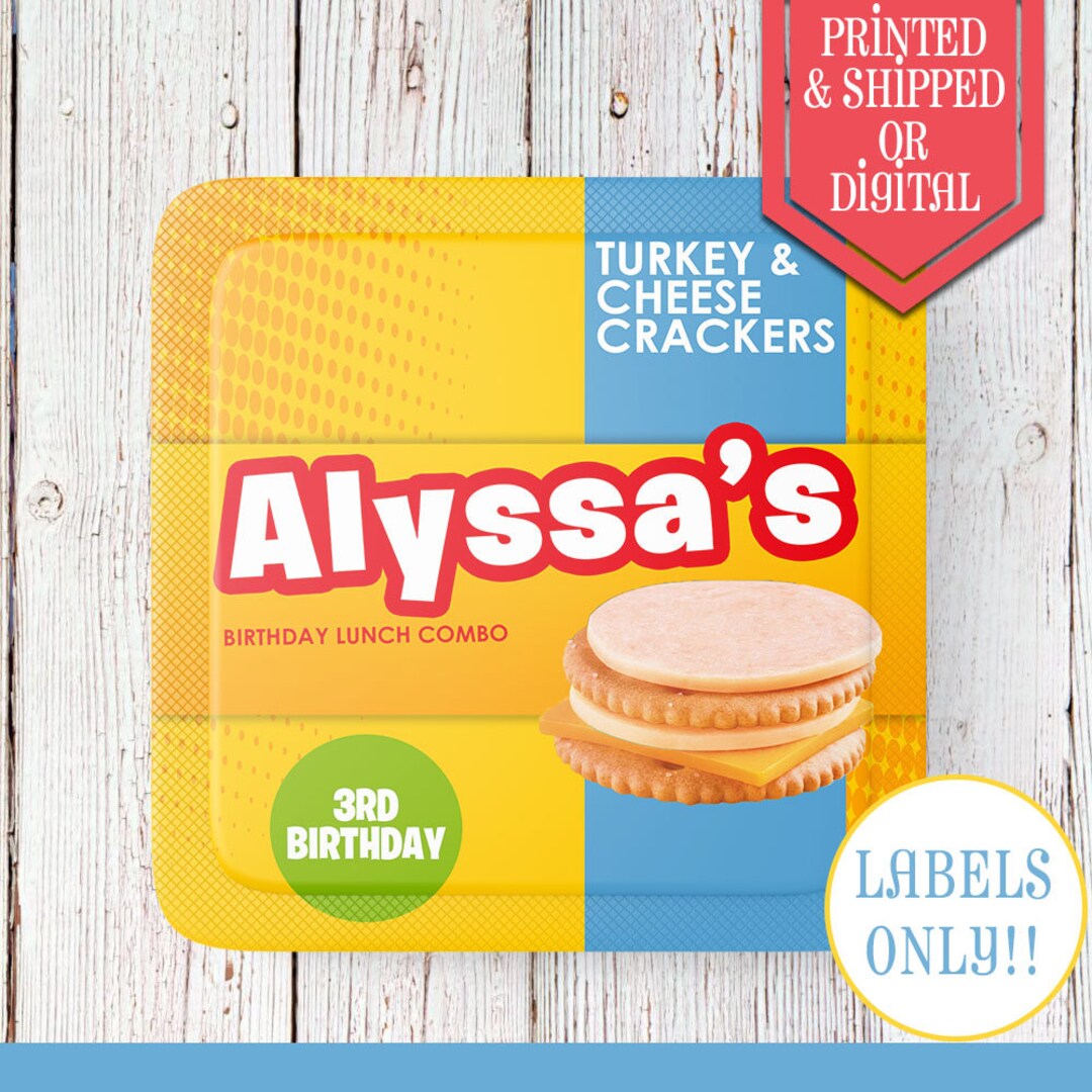 Lunch Combo Label - Custom Lunch Label - School Lunch Favor ...