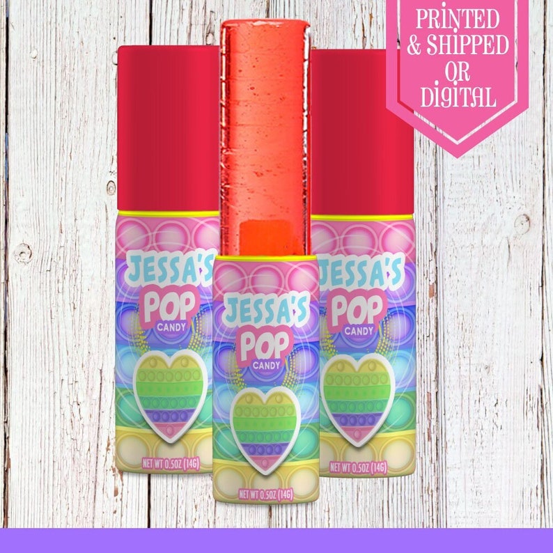 Pop It Push Pops Candy Labels Pop It Party Pop It - Etsy