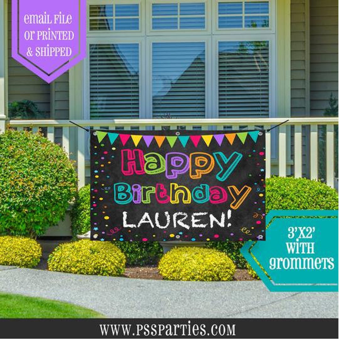 Happy Birthday Outdoor Sign - Birthday Sign - Birthday Party - Birthday ...