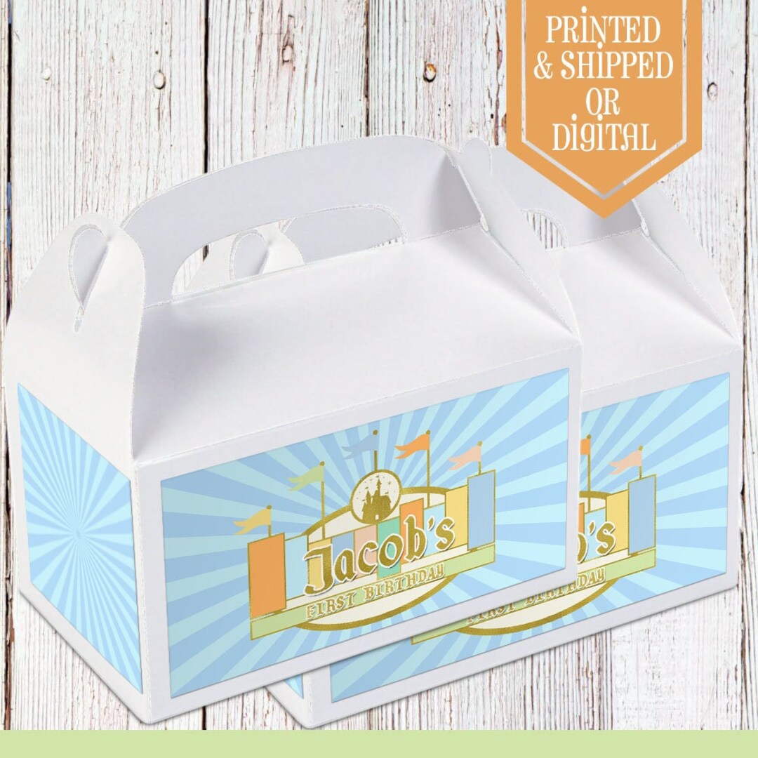 Orange Disneyland Favor Box - Gable Box - Vintage Mickey Party ...