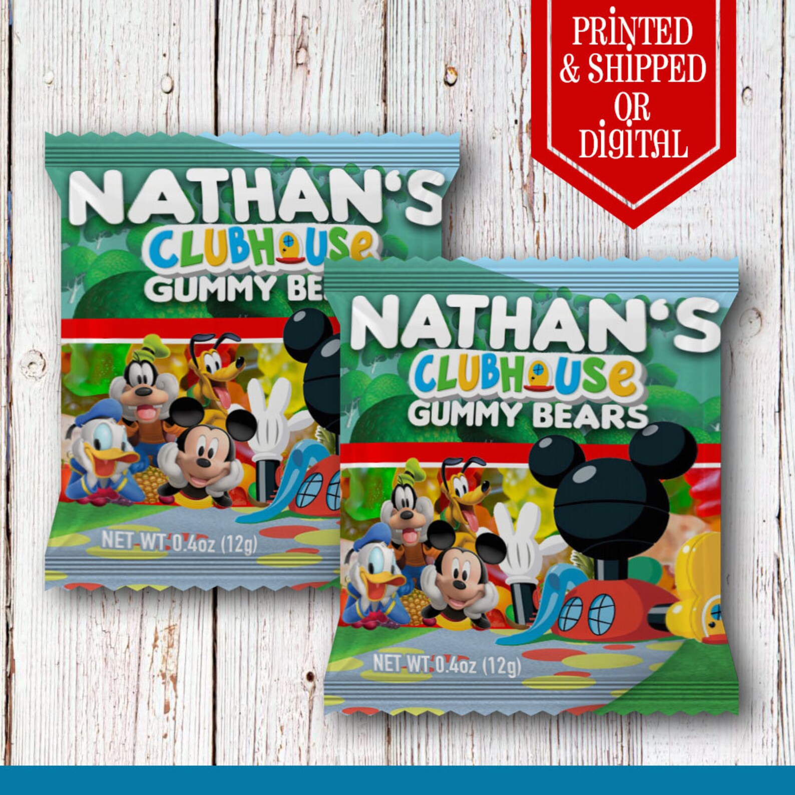 Mickey Mouse Clubhouse Gummy Bear Favors - Fruit Snack - Mickey Mouse ...