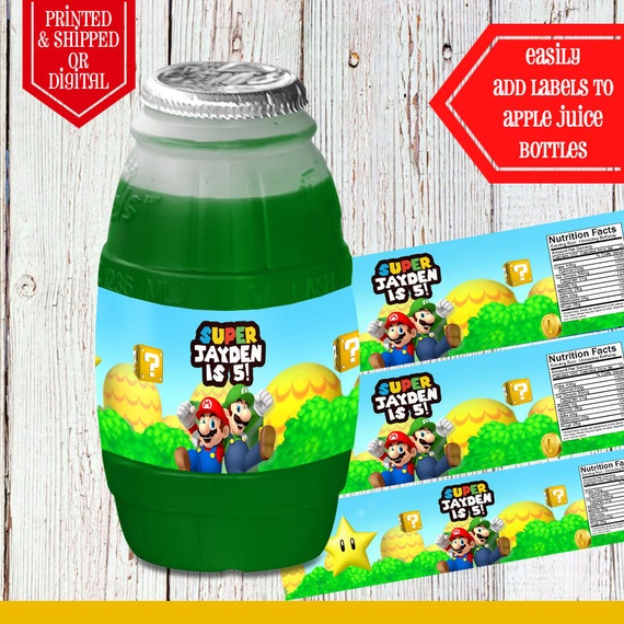 Super Mario Barrel Juice Labels Barrel Juice Super Mario | Etsy