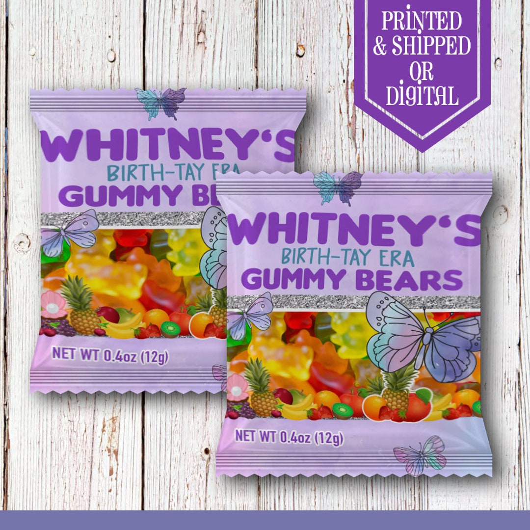 Birthday Era Gummy Bear Favors - Fruit Snack - Birthday Era Party ...