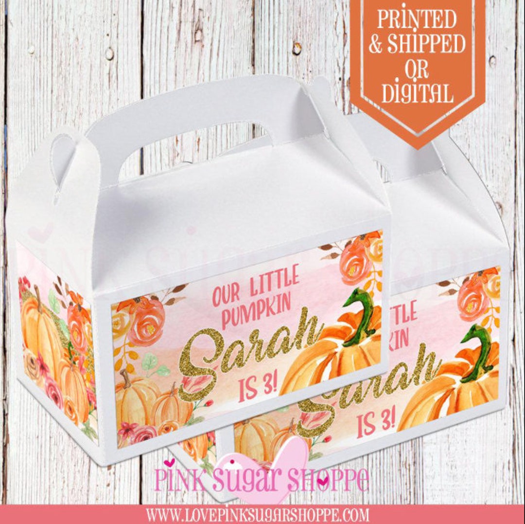 Pumpkin Favor Box - Gable Box - Pumpkin Party - Pumpkin Birthday - Lil ...