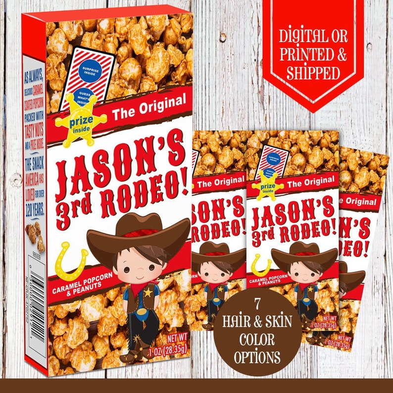 Rodeo Boy Cracker Jacks - Cowboy Cracker Jacks - Rodeo Party - Rodeo ...