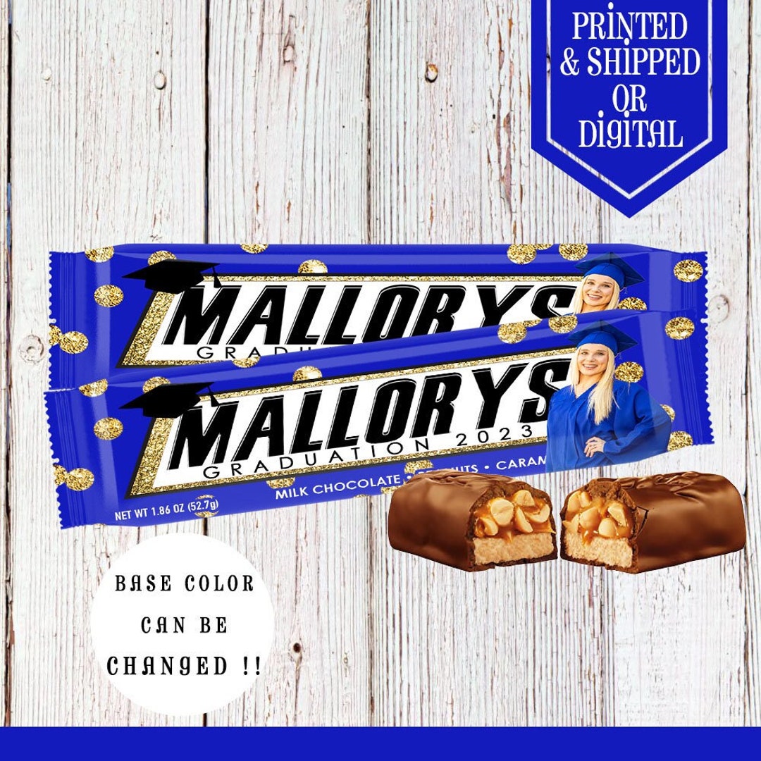 Graduation Chocolate Bar Candy Favor - Custom Candy Bar - Candy Bar ...