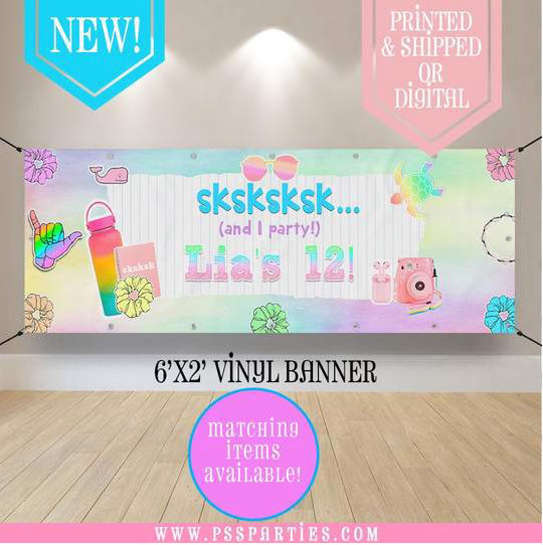 VSCO Birthday Banner - Birthday Banner - VSCO Party - Sksksksk - VSCO ...