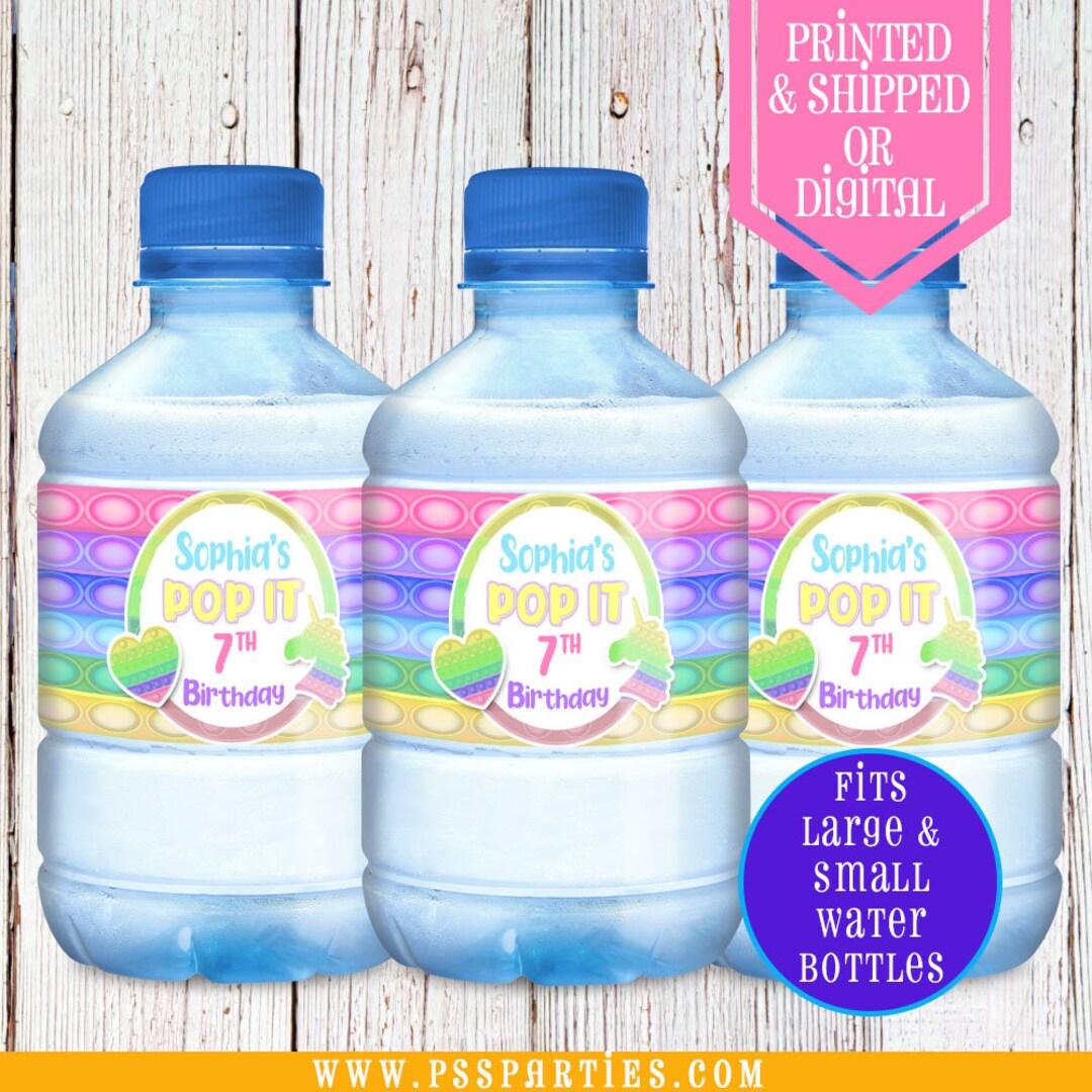 Pop It Water Bottle Labels Chip Bags Pop It Party Pop It - Etsy