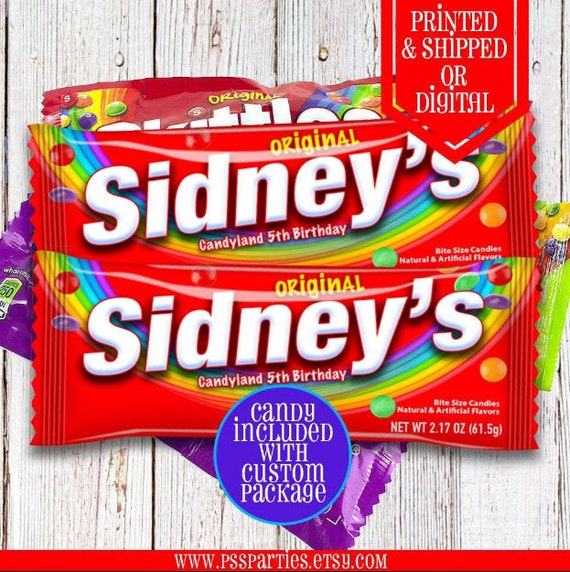 Rainbow Candies Candy Labels Wedding Favors Party Favors - Etsy