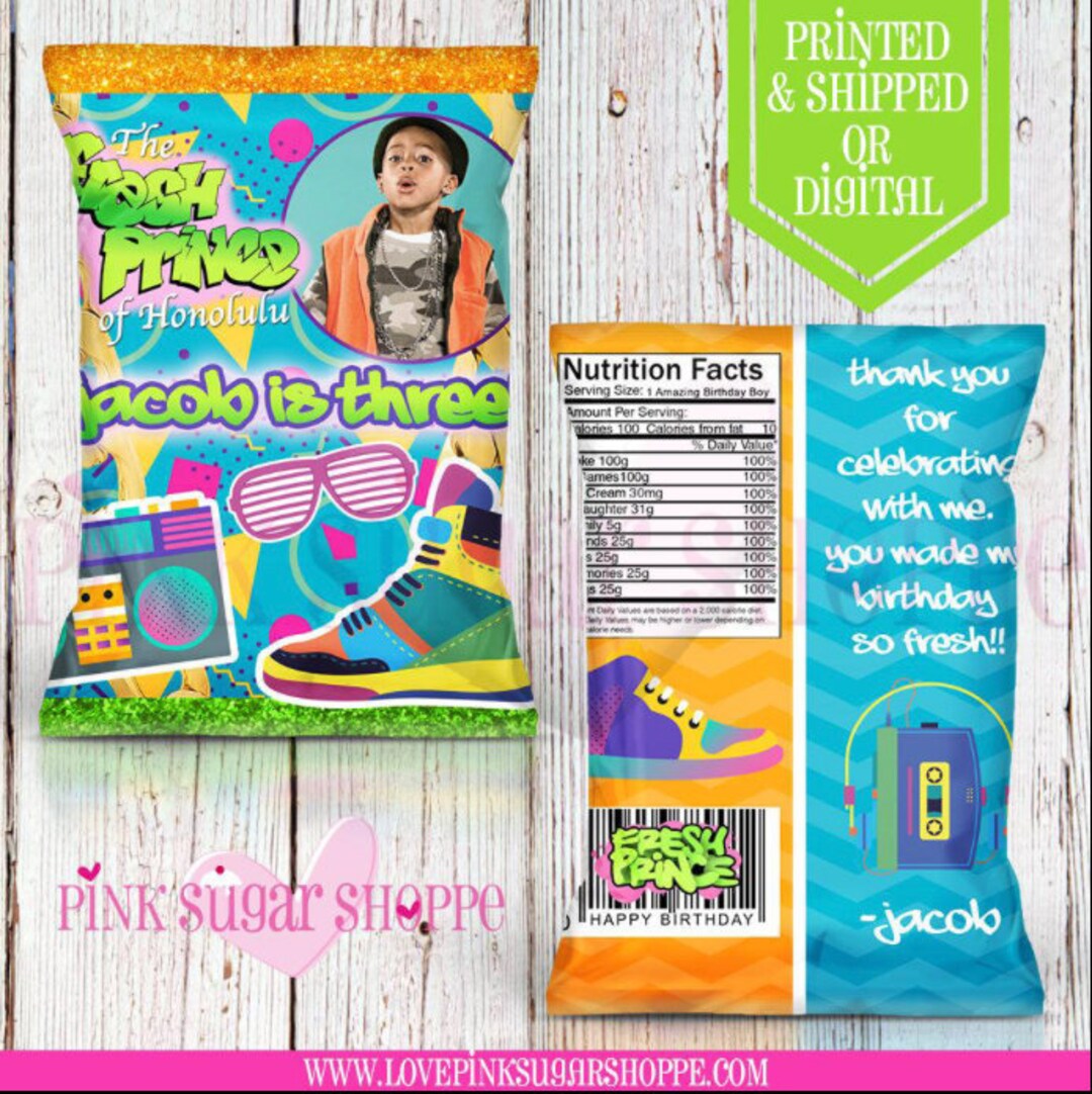Fresh Prince Photo Chip Bags - Chip Bags - Fresh Prince Party - Fresh ...